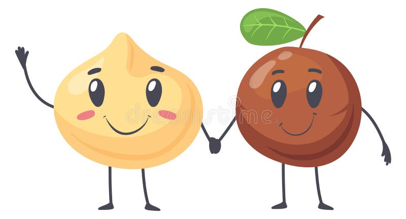 Macadamia Nut Cartoon Icon. Healthy Protein Food Stock Vector ...
