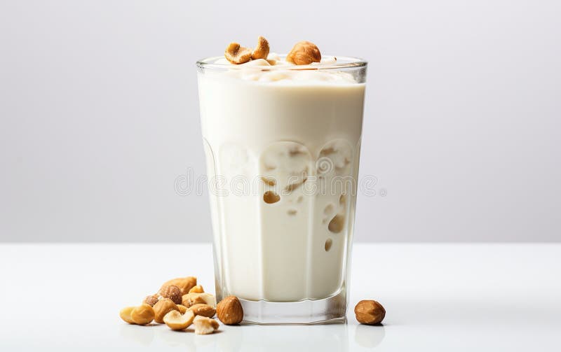 Macadamia Nut with Milk SHAKE Transparent Background Stock Illustration ...
