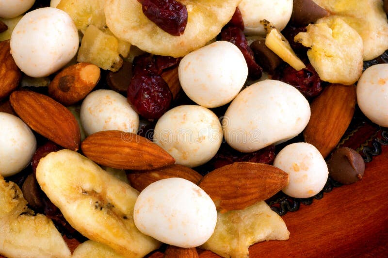 Macadamia Nut Mix stock photo. Image of banana, chips, snack - 603298