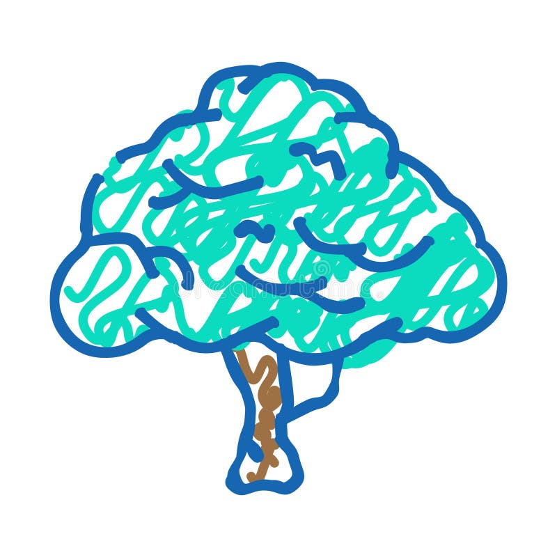 Macadamia Tree Jungle Amazon Icon Doodle Illustration Stock Vector ...