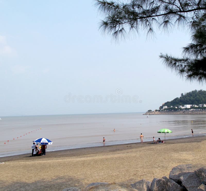 Hac Sa Beach, Macau, China stock image. Image of portugal - 109222913