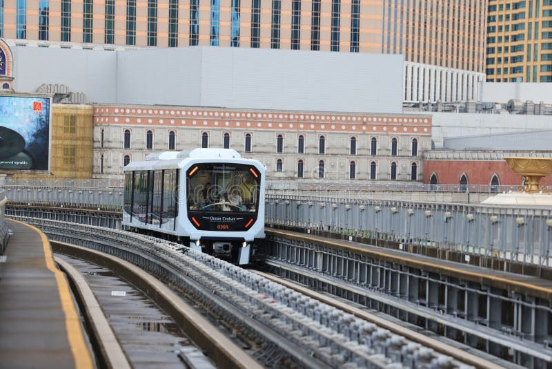 Macao Light Rapid Transit, the only One Railway in Macau Editorial ...
