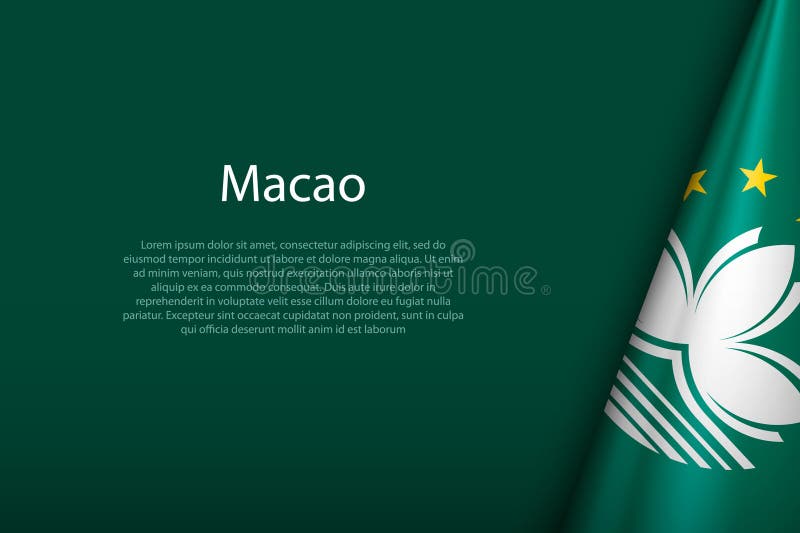 Macao National Flag Isolated on Background with Copyspace Stock Vector - Illustration of stripe ...