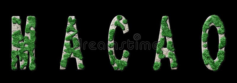 Macao Reforestation and Climate Message, Sustainable Green Typography ...