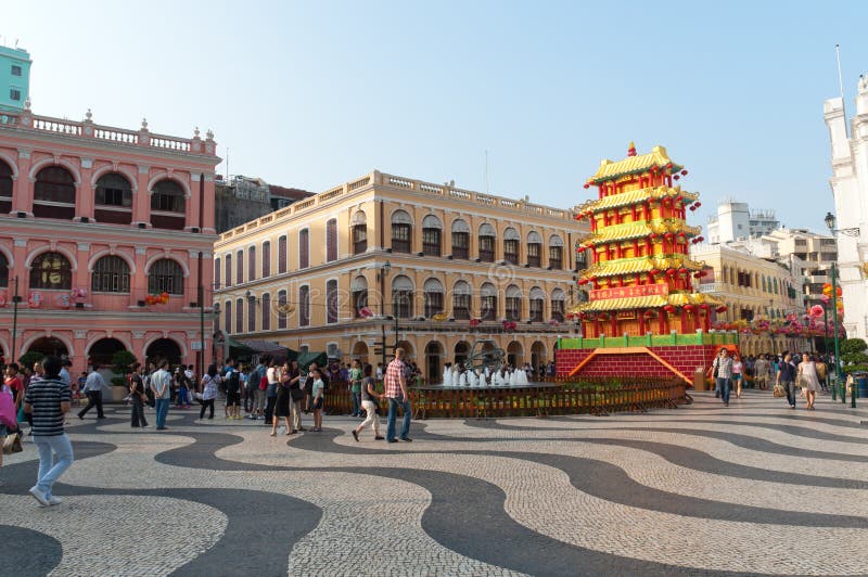 Macao street editorial stock image. Image of gambling - 21098949