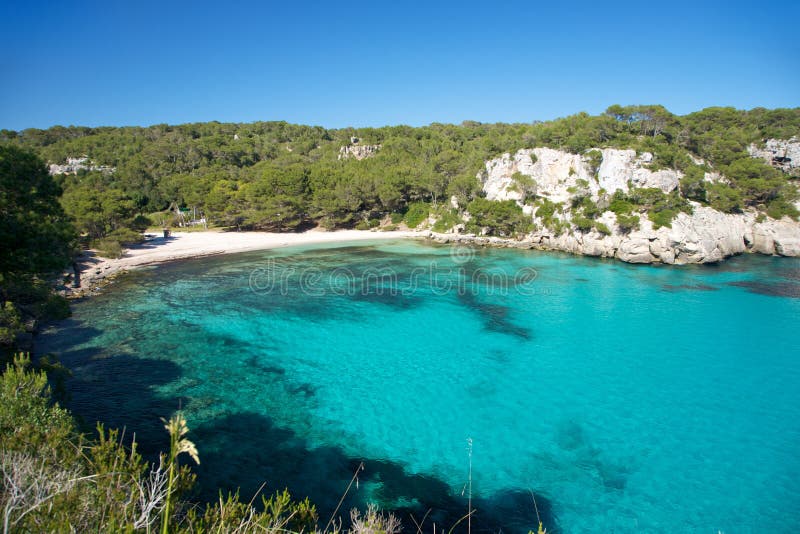 Macarella beach stock image. Image of baleares, holidays - 18489095