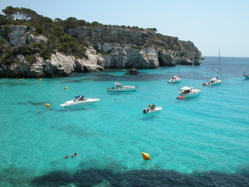 Macarella Beach in Menorca (Spain) Stock Image - Image of tourism ...