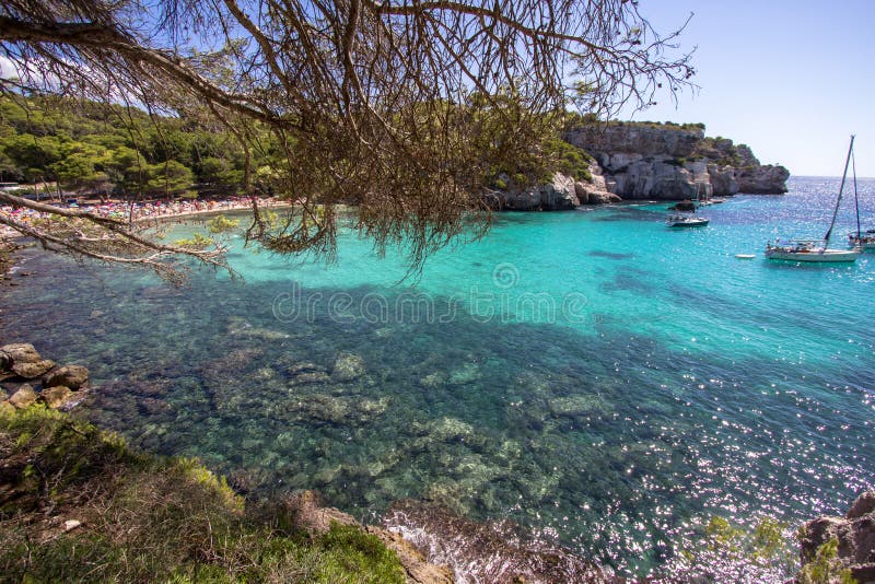Macarella Beach, Menorca, Spain Stock Image - Image of menorca, cove ...