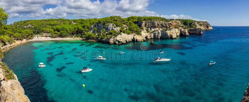 Macarella Beach in the South of Menorca (Spain) Stock Photo - Image of ...
