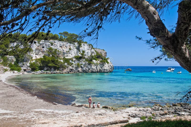 Macarella beach stock photo. Image of summer, rocks - 177041646