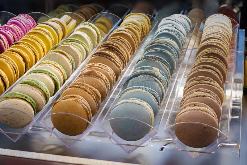 Macaron Colourful Pastries, Biscuits Macaroon-type Flavoured with ...