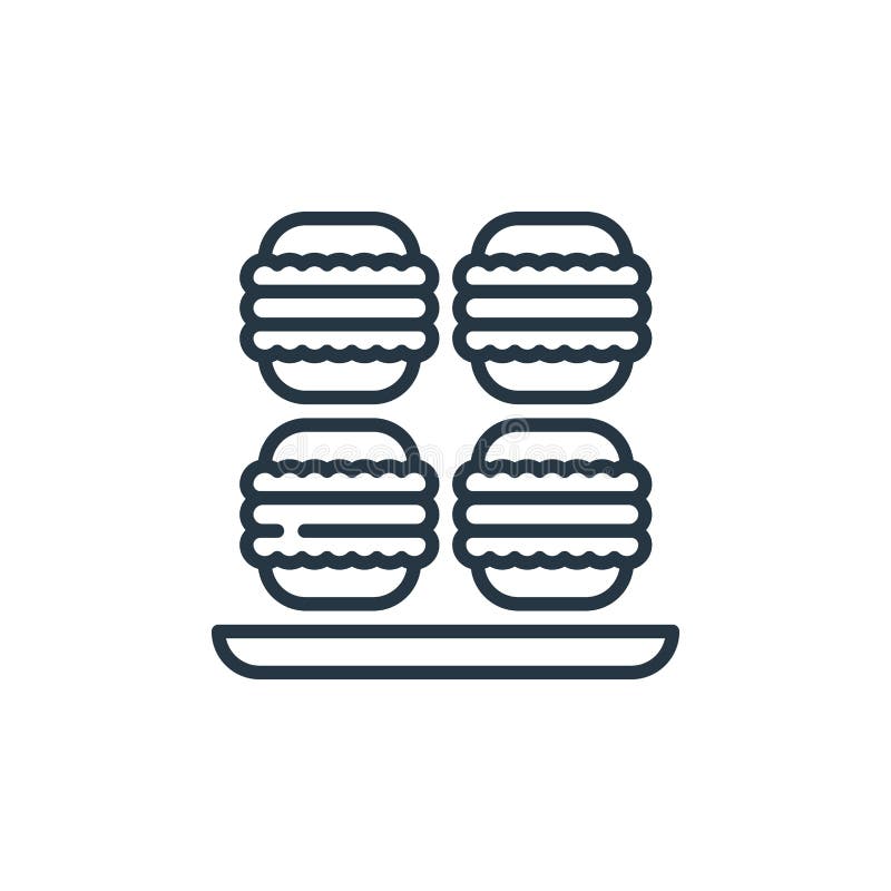 Macaroon Icon Vector From Cafe Collection. Thin Line Macaroon Outline ...