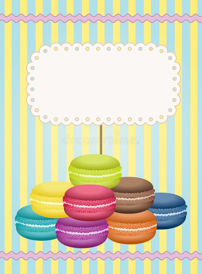 Macaron Label Sticker stock vector. Illustration of france - 78469913