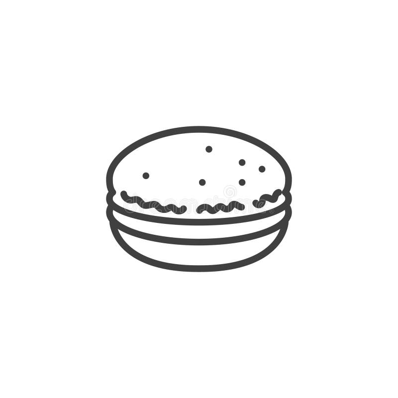 Macaron line icon stock vector. Illustration of line - 330426604