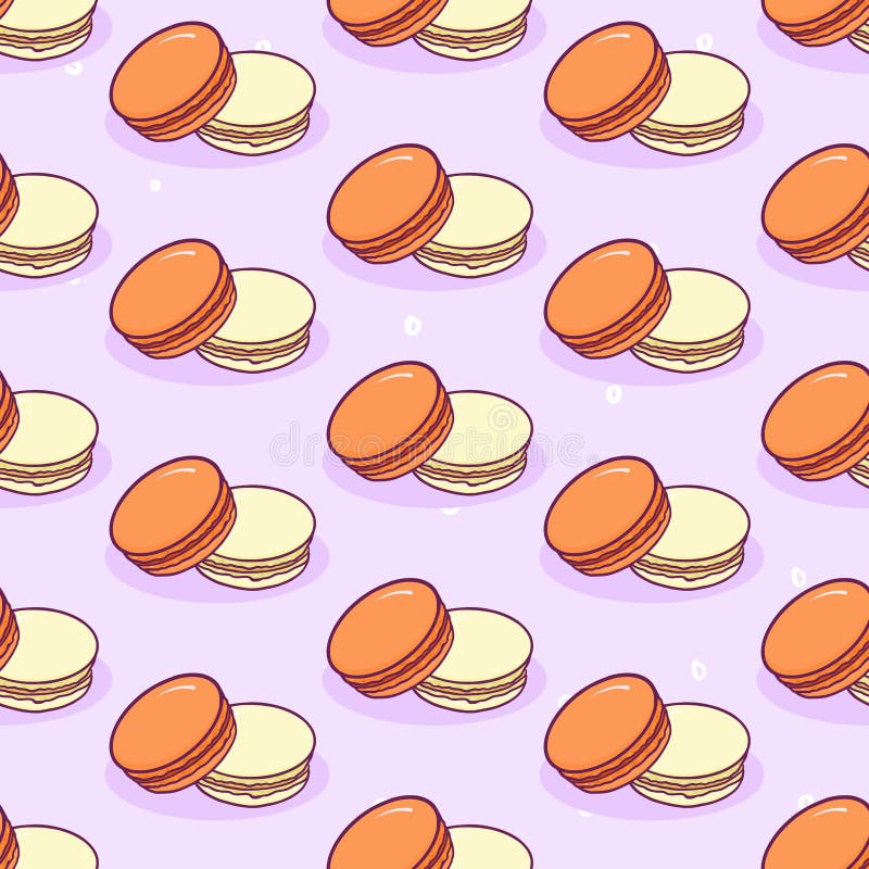 Macaron Seamless Pattern Illustration Vector Stock Vector ...