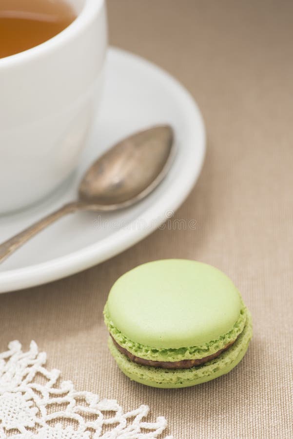 Macaron Served at Afternoon Tea Stock Photo - Image of sweet, macaron ...