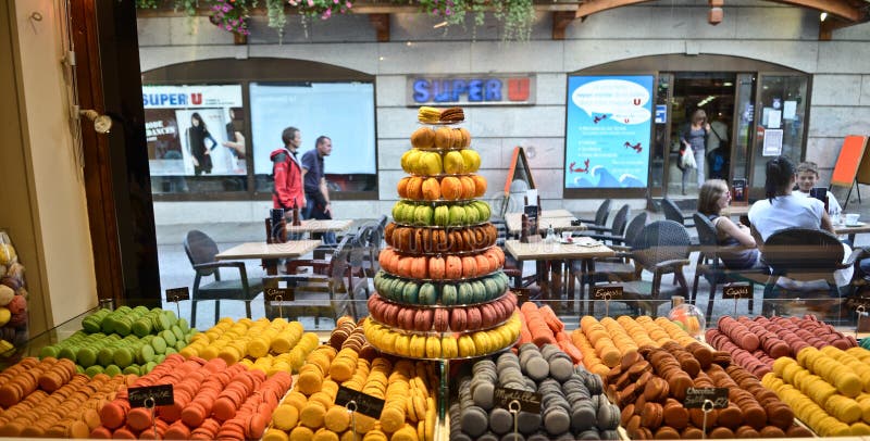 Macaron Store in Chamonix,France Editorial Photo - Image of buying ...