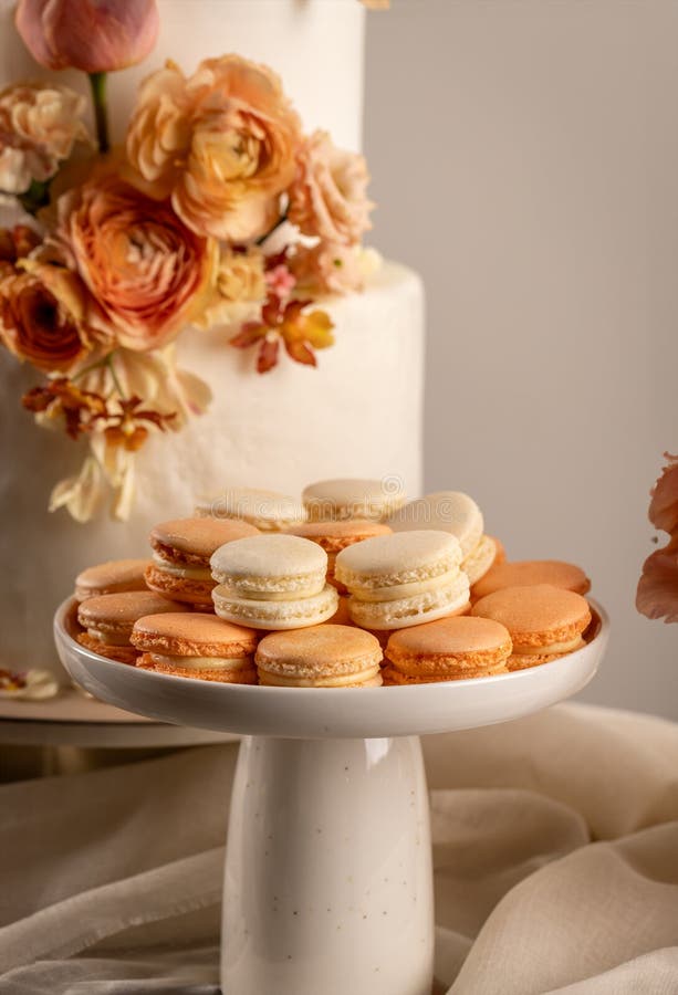 Macaron and wedding cake stock image. Image of lovely - 304942481