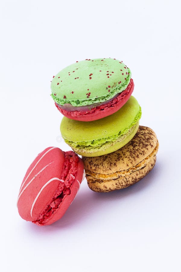 Macaron,white Background, Candy Stock Photo - Image of white, facility ...