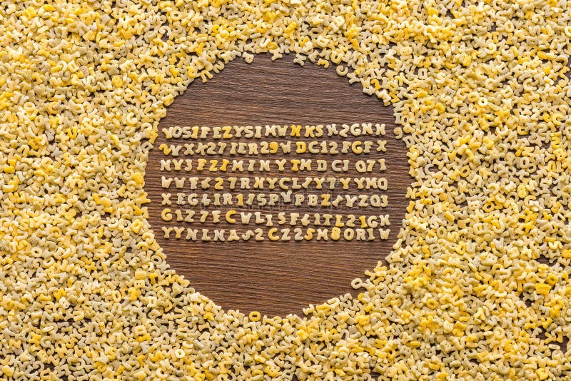 Macaroni alphabet letters stock photo. Image of symbols - 86938560