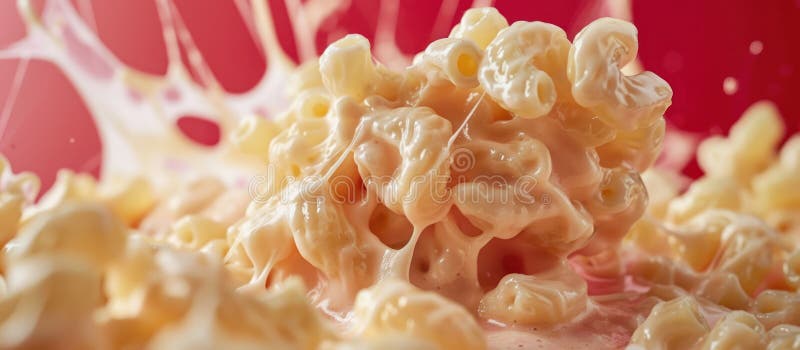 Macaroni and Cheese Dropping into Bowl of Milk Stock Photo - Image of ...