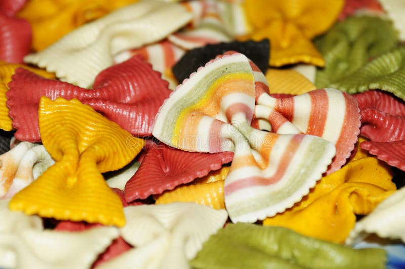 Macaroni Colored Pasta Background. Stock Photo - Image of color, center ...