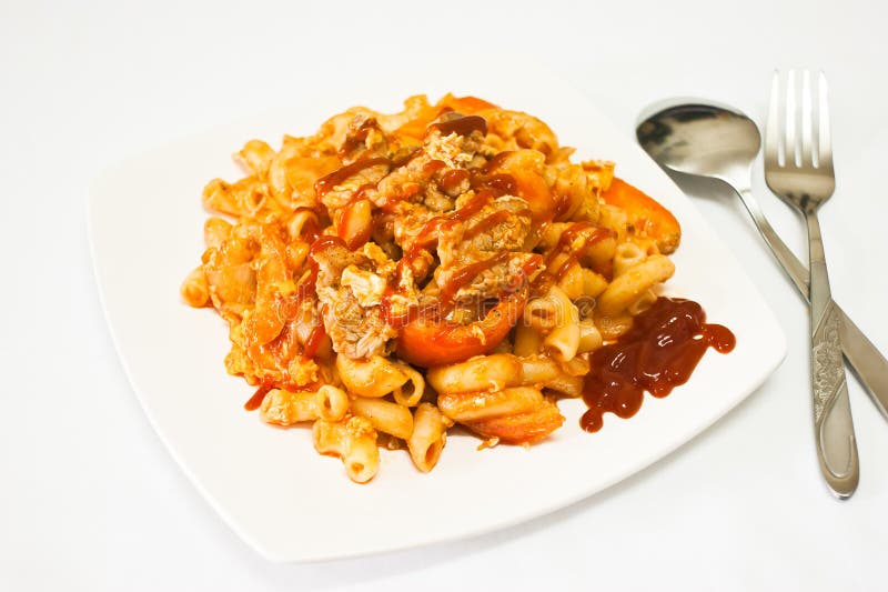 Macaroni of delicious stock photo. Image of cooking, nutrition - 20950800