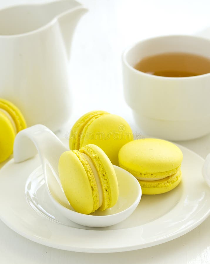 Macaroni, French Dessert, with Apricots and Chocolate Stock Image ...