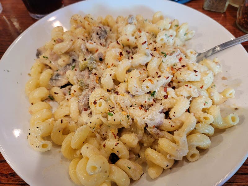 Macaroni Pasta with Cheese and Hot Spices Stock Image - Image of dinner ...