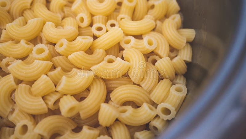 Macaroni Pasta Elbows Cooked Texture Detail Close Up Stock Photo ...