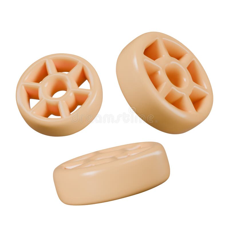 Macaroni Rotelle, Set of Realistic Elements in Different Positions ...