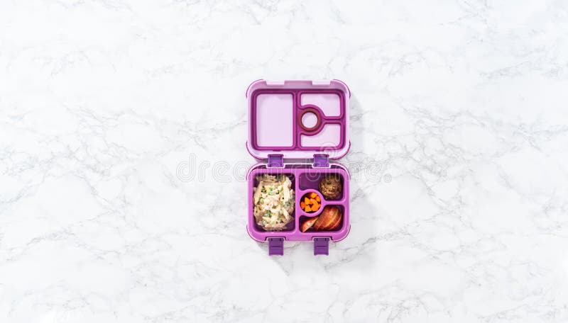 Macaroni Salad with Chicken Stock Photo - Image of making, overhead ...