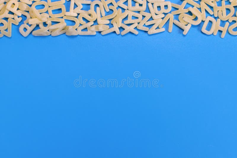 Macaroni Shaped Letters, Alphabet Pasta Close-up Stock Image - Image of ...