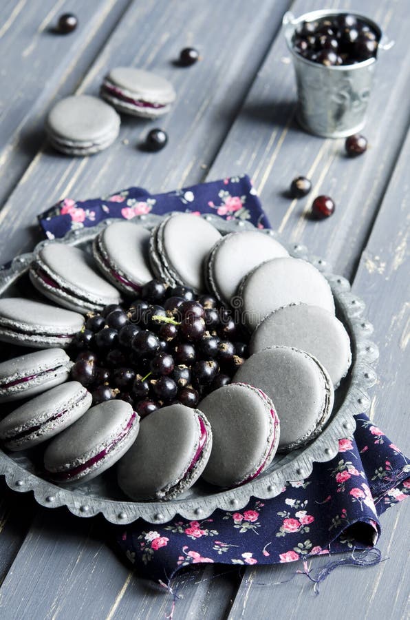 Macarons with black sesame stock photo. Image of culinary - 48624666
