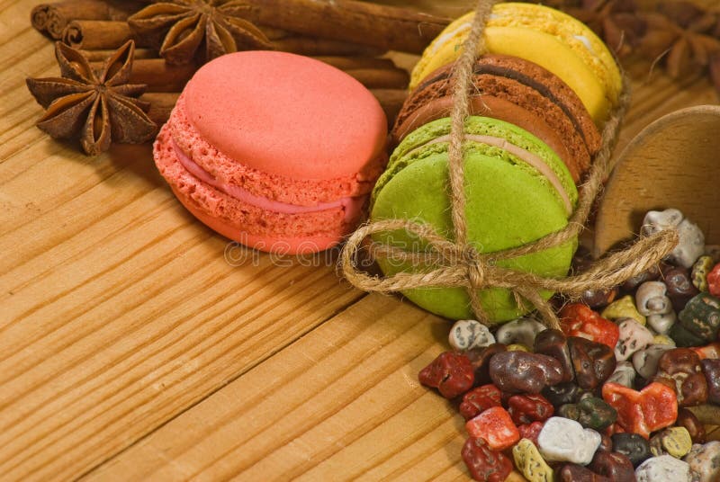 Macarons and Chocolate Candies Stock Image - Image of macarons ...