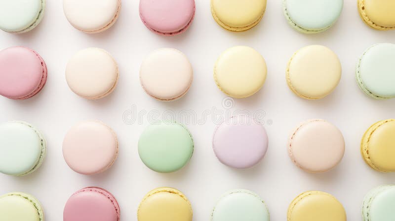 Macarons with Color Gradient Stock Illustration - Illustration of ...