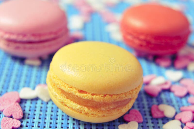 Macarons of Different Colors and Flavors Stock Image - Image of deli ...
