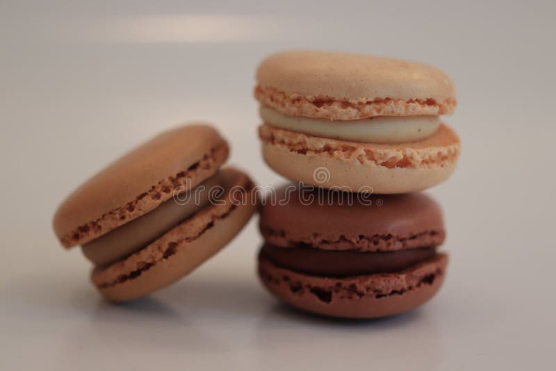 Macarons in Different Shades of Brown Stock Image - Image of coffee ...