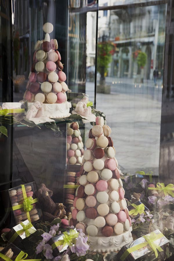 Macarons on display stock photo. Image of gourmet, cream - 22251244