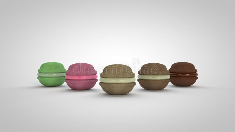 Macarons stock illustration. Illustration of almond, strawberry - 73265796