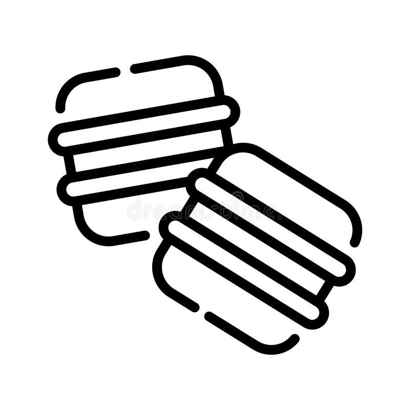 Macarons Icon Creatively Designed in Outline Style Stock Vector ...