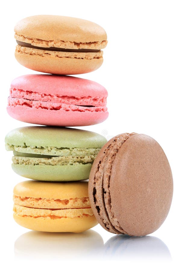 Macarons Macaroons Stack from France Isolated Stock Image - Image of ...
