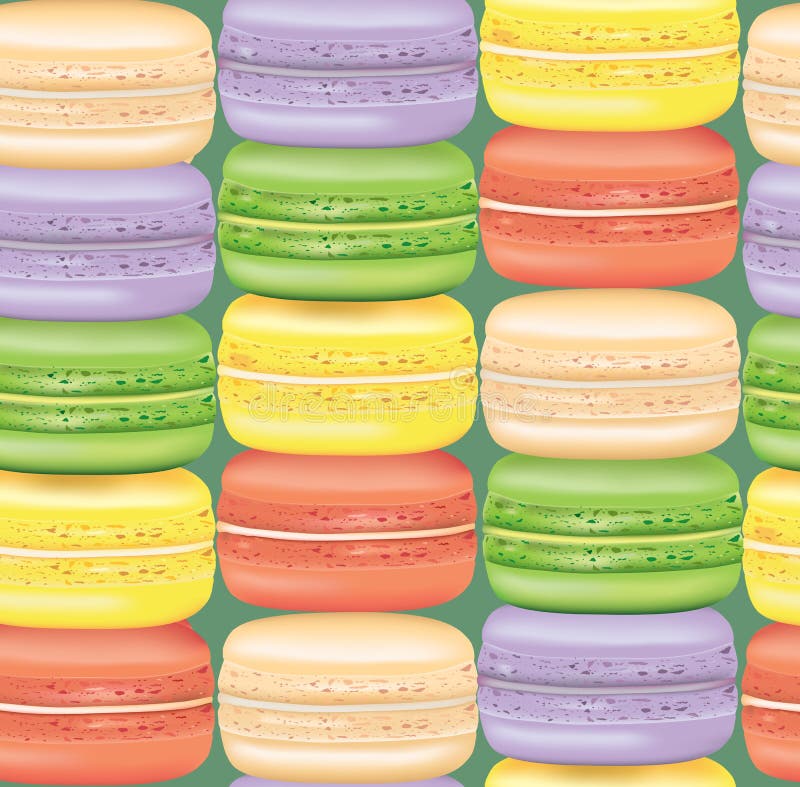 Macarons seamless pattern stock vector. Illustration of color - 130151010
