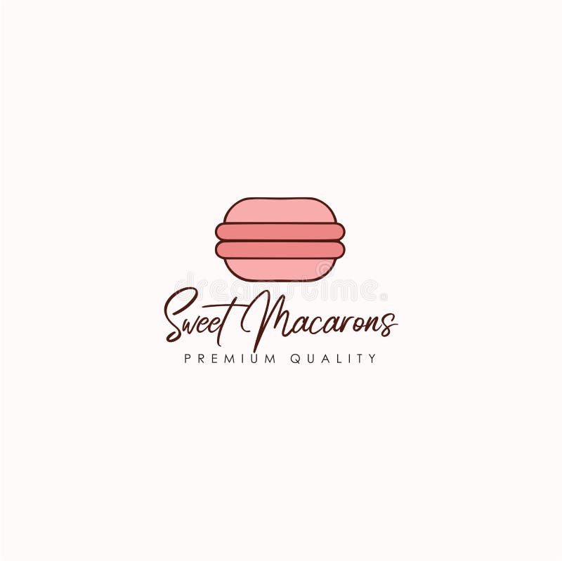 Signage Logo Bakery Pastry Logo Watercolor Macarons Bakery Sweets Logo ...