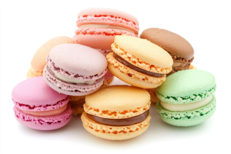 Macarons Stacked on Top of Each Other, Colorful and Delicious-looking ...