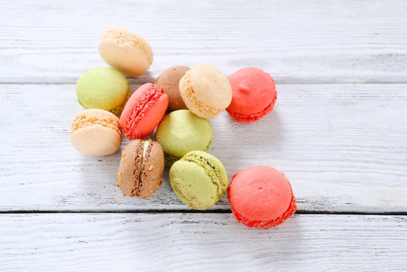 Macaroon on the boards stock photo. Image of bakery, meringue - 52345432