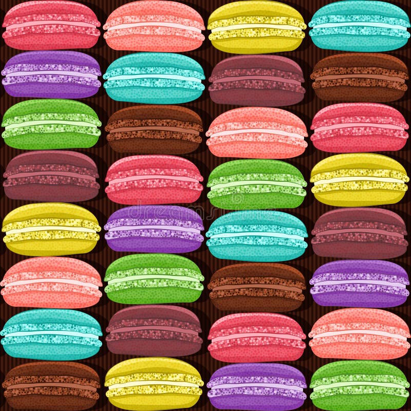 Macaroon Colorful Seamless Pattern Stock Vector - Illustration of menu ...