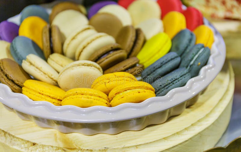 Macaroon stock photo. Image of cookie, plate, chocolate - 33571064