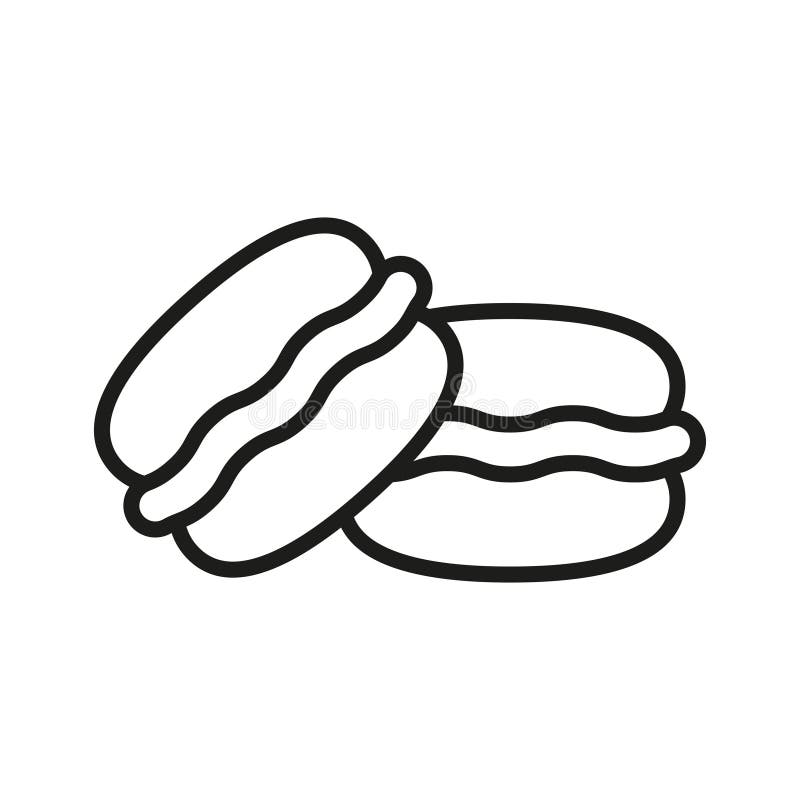 Macaroon Food Beverage Icon Vector Basic Design Simple and Modern Stock ...