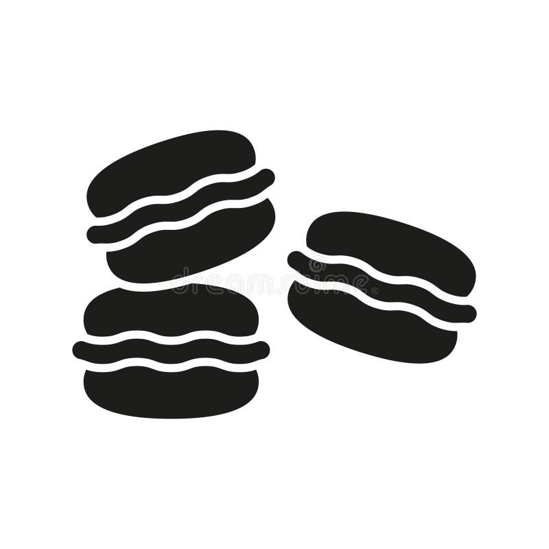 Macaroon Food Beverage Icon Vector Basic Design Simple and Modern Stock ...